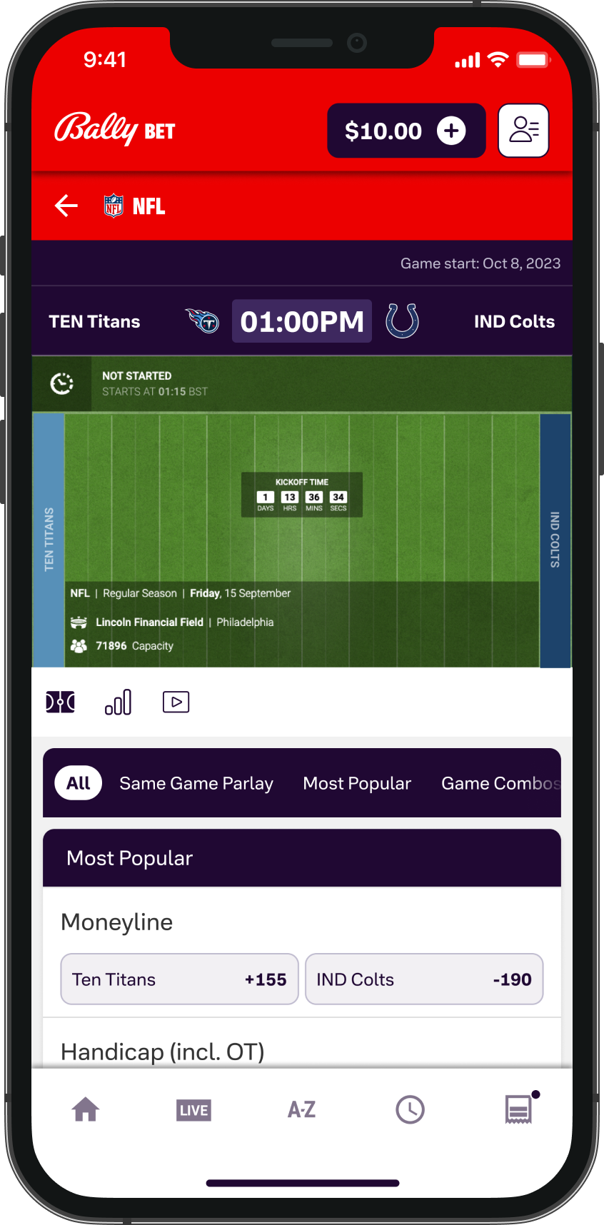 Bally Bet Sportsbook IN – Bet on Sports Online in Indiana